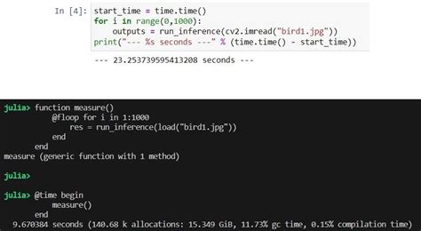 Yolov8n Onnx Inference Python Vs Julia With Multithreading On Many Iterations Rjulia