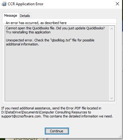 Cannot Open This QuickBooks File Did You Just Update QuickBooks CCRSoftware