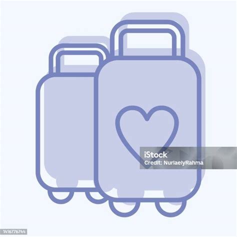 아이콘 가방 여름 상징에 적합합니다 두 가지 톤 스타일 편집 가능한 간단한 디자인 디자인 템플릿 벡터 간단한 그림 가방에 대한 스톡 벡터 아트 및 기타 이미지 Istock