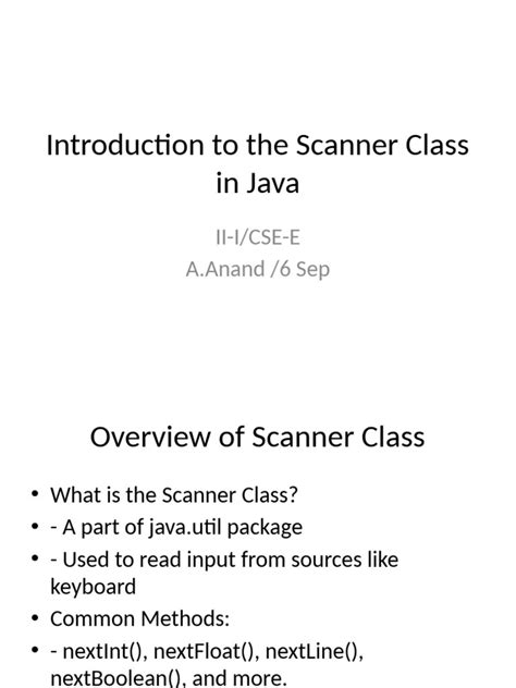 Scanner Class Java Presentation Pdf Boolean Data Type Computer