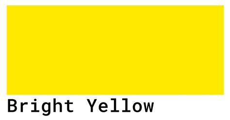 Bright Yellow Color Codes