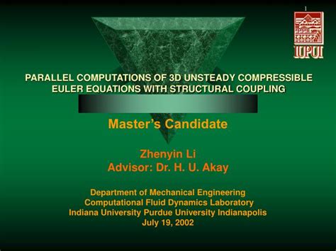 Ppt Parallel Computations Of 3d Unsteady Compressible Euler Equations
