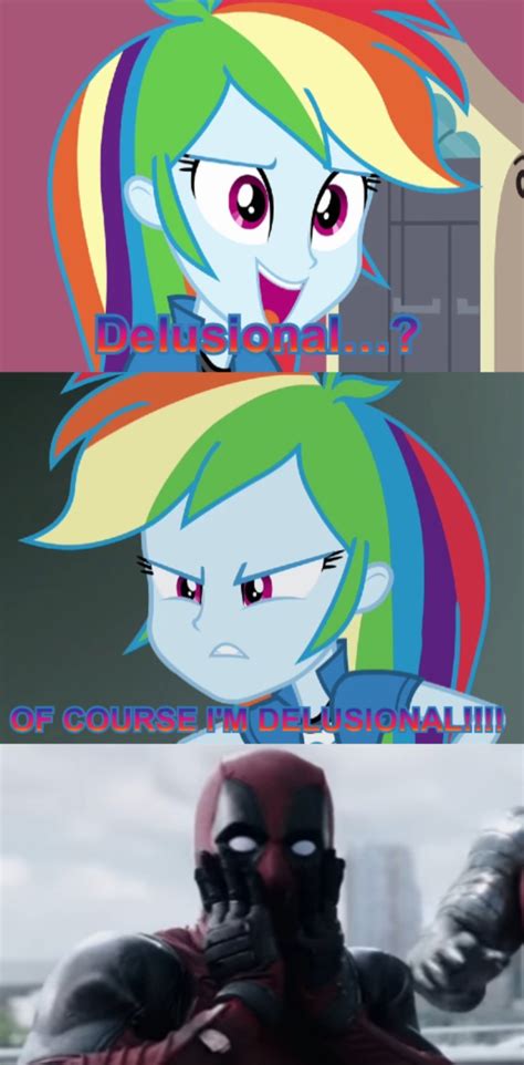 Deadpool Reacts To Rainbow Dash Being Mad By Themaskgamer On Deviantart
