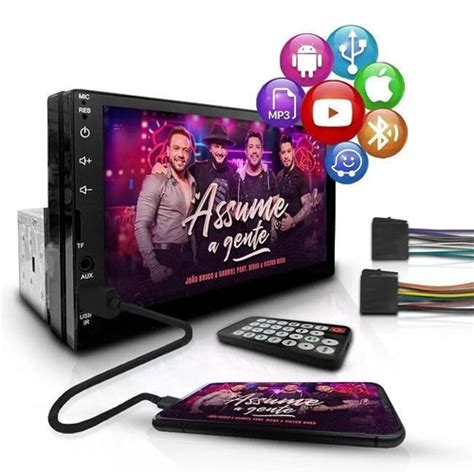 Central Multimídia Mp5 1din Tela De 7 Bt Espelha O Celular Em Promoção Na Americanas