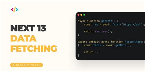 next 13 data fetching r devto