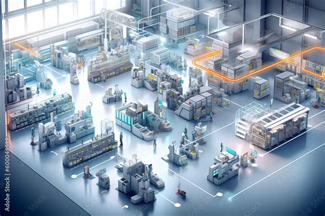 Intelligent Factory Internal Display Model Ai Technology Generated