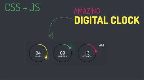 Amazing Working Digital Clock Using Html Css Svg And Javascript Youtube