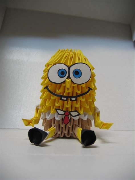 3 D Origami Spongebob By Pandanpandan On Deviantart