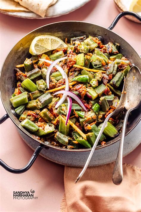 Easy Indian Okra Curry Bhindi Bhaji Sandhyas Kitchen