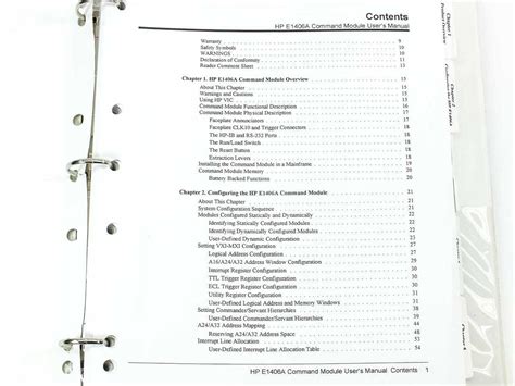 Agilent Hp E1406a Command Module Users Manual And Scpi Programming Guide