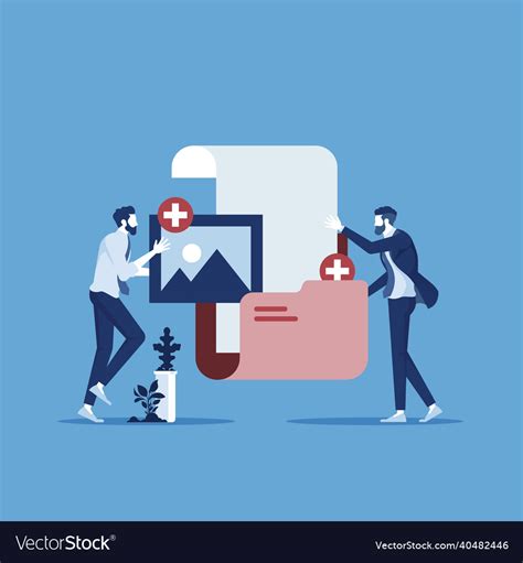 Storage And Indexing Of Information Concept Vector Image