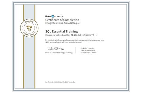 Shifa Ishfaque On Linkedin Dataanalytics Sql Certification