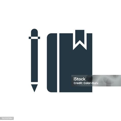 일기 아이콘 웹 사이트 디자인 및 모바일 앱 개발 인쇄를위한 글리프 일기 아이콘 흰색 배경에 격리 된 책과 문서 컬렉션의 일기