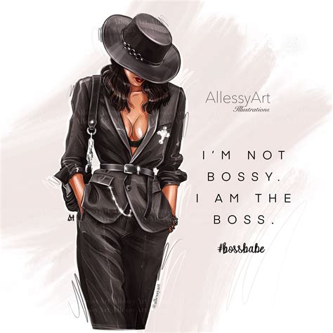 Logo Clipart Boss Babe Art Girl With Bob Illustration Glam Girl Clipart