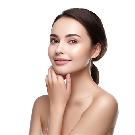 Photo Of Young Beautiful Front Portrait Of Woman Cute Girl Model Face