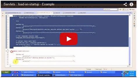 java ee servlets load on startup example