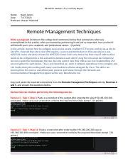 Remote Management Techniques And VPN Configuration For Network Course Hero