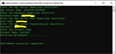 Run Sql Script From Batch File