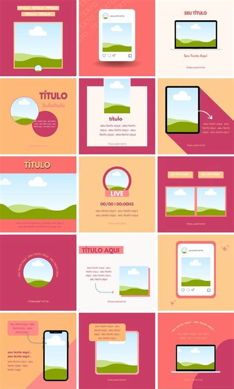 Templetes EditavÉis No Canva 200 Modelos Instagram Design Layout
