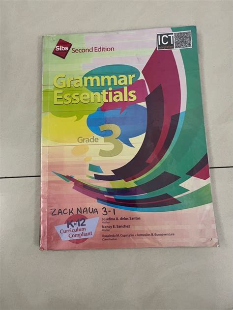 Grammar Essentials English Book Grade 3 Hobbies And Toys Books
