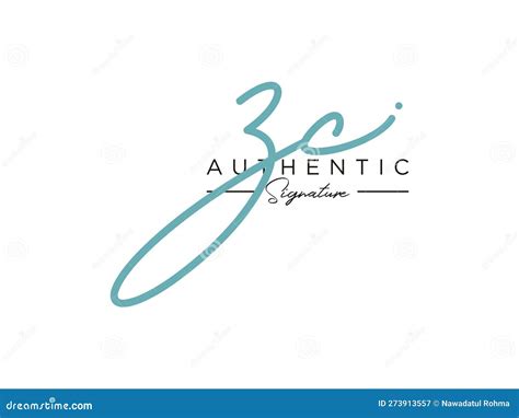 Letter ZC Signature Logo Template Vector Stock Vector Illustration Of Logotype Handwriting