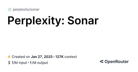 Perplexity Sonar Run With An Api Openrouter