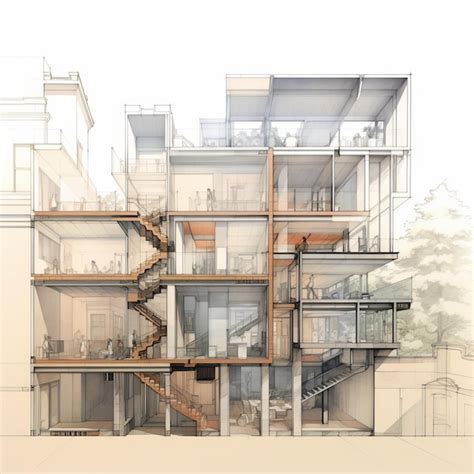 Premium Photo Exploring The Dynamic Architecture A Section Drawing Unveiling An Open Atrium Premium Photo Exploring The Dynamic Architecture A Section Drawing Unveiling An Open Atrium