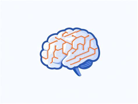 Digital Icon Of Human Brain Intricate Neural Patterns Symbolizing