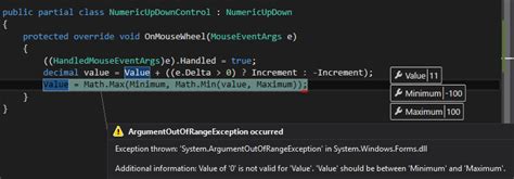 C Argumentoutofrangeexception But The Argument Isnt Out Of Range Stack Overflow