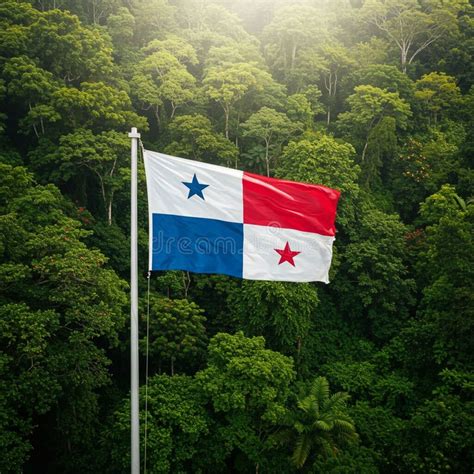 The Image Shows The Flag Of Panama Featuring A Quartered Design With
