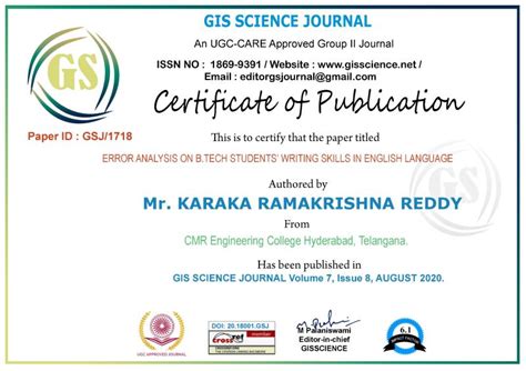 Ramakrishna Reddy Karka On Linkedin Gissciencejournal Publications Scopus