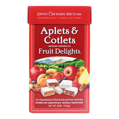 Liberty Orchards Aplets And Cotlets Anniversary Assortment With Fruit Delights Individually