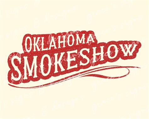 Oklahoma Smokeshow Country Music Lyrics Design File Jpeg Png Etsy