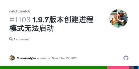 197版本创建进程模式无法启动 · Issue 1103 · Netchxnetch · Github
