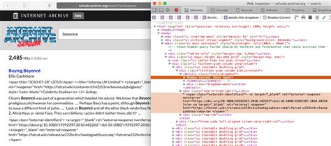 search results page occasionally dumps escaped html for part of the