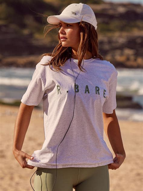 Running Bare Oversized Tee Womens Fitness Tops