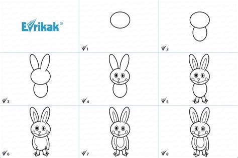 Как нарисовать зайца поэтапно для детей 5 лет