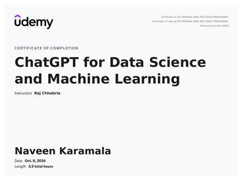 Karamala Naveen On Linkedin Machinelearning Ai Chatgpt Datascience Udemy