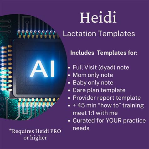 Heidi Ai Note Templates Lact Billing