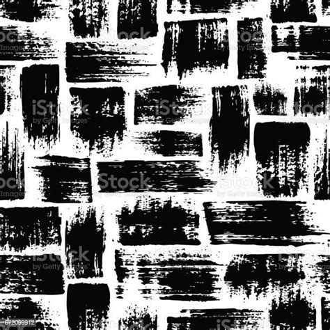 벡터 브러시 줄무늬와 선 완벽 한 패턴입니다 흰색 바탕에 검은 색입니다 손으로 그린 그레인 텍스처 잉크 기하학적 요소입니다 패션 현대적인 스타일입니다 끝 없는 직물 인쇄