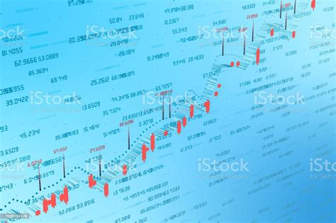 3d 렌더링 파란색 배경으로 주식형 차트 3차원 형태에 대한 스톡 사진 및 기타 이미지 3차원 형태 가격 개념 Istock