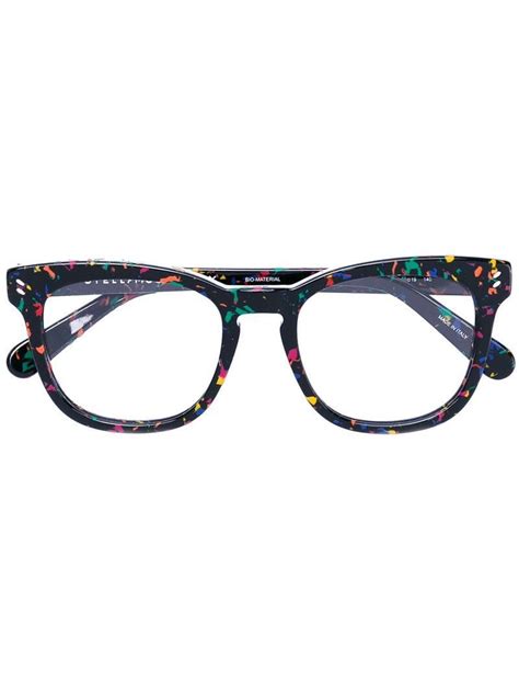 Stella Mccartney Multicoloured Speck Eyeglasses Black