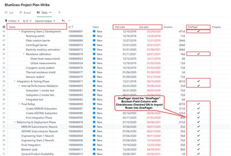Onepager Import Of Data From Wrike For Version 72 Onepager Documentation