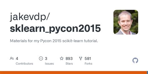 Github Jakevdp Sklearn Pycon Materials For My Pycon Scikit Learn Tutorial