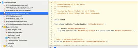 Developer Tools How To Create Custom Mvc Module Template For Xcode By Maxim Vialyx Medium