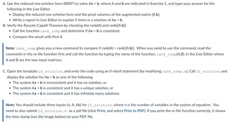 I Need Help With An Assignment In A Linear Algebra Chegg