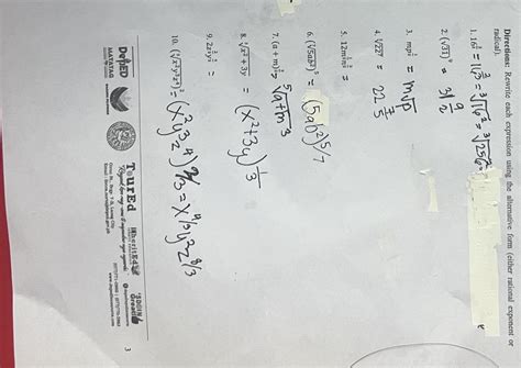 Directions Rewrite Each Expression Using The StudyX