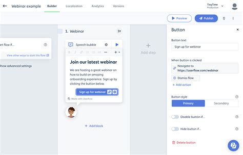 Track Flow Button Clicks Userflow Documentation
