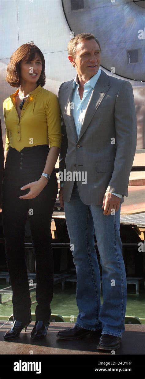 British James Bond Actor Daniel Craig And Bond Girl Olga Kurylenko