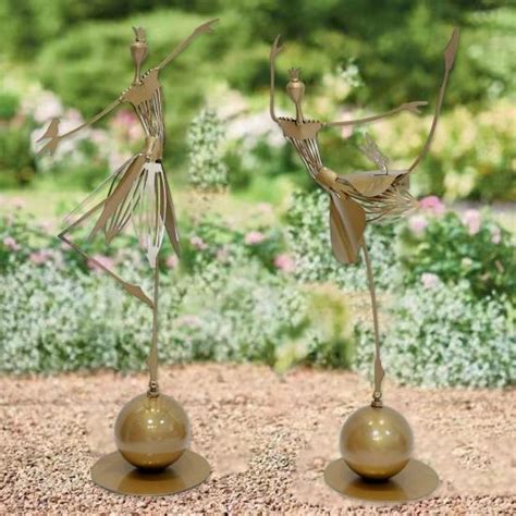 Орнамент Вінтажна металева танцююча дівчина Садова статуя Водонепроникний стійкий до